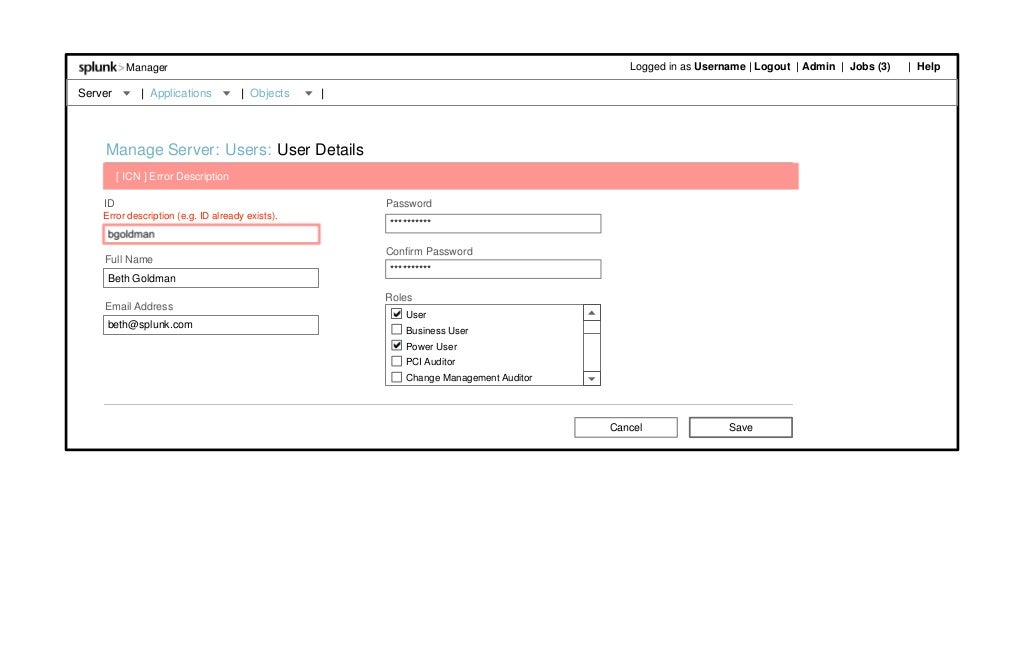 Splunk | UI Messaging Spec | PPT