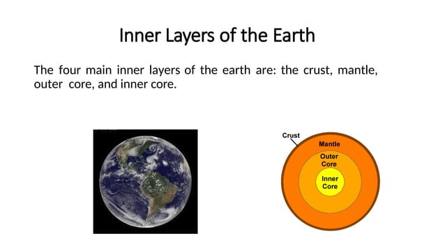 Inner layers of the The Earth presentation for 3rd grade | PPTX
