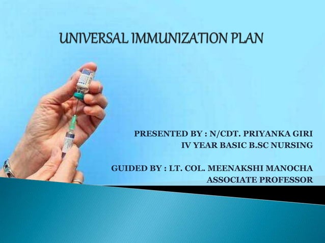 Universal Immunization Program | PPTX | Infectious Diseases | Diseases ...