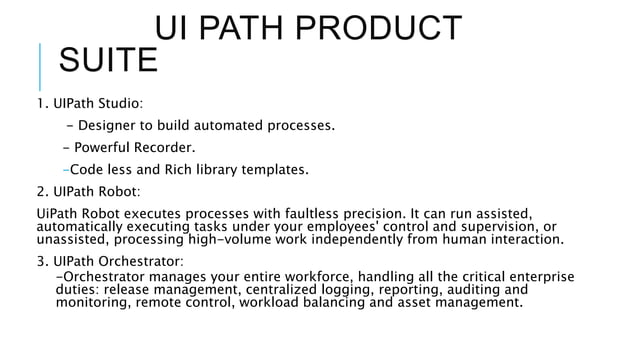 Ui path| RPA | PPTX | Programming Languages | Computing