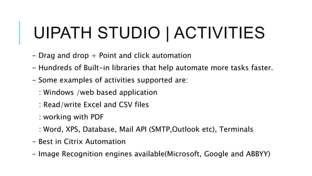 Ui path| RPA | PPTX | Programming Languages | Computing