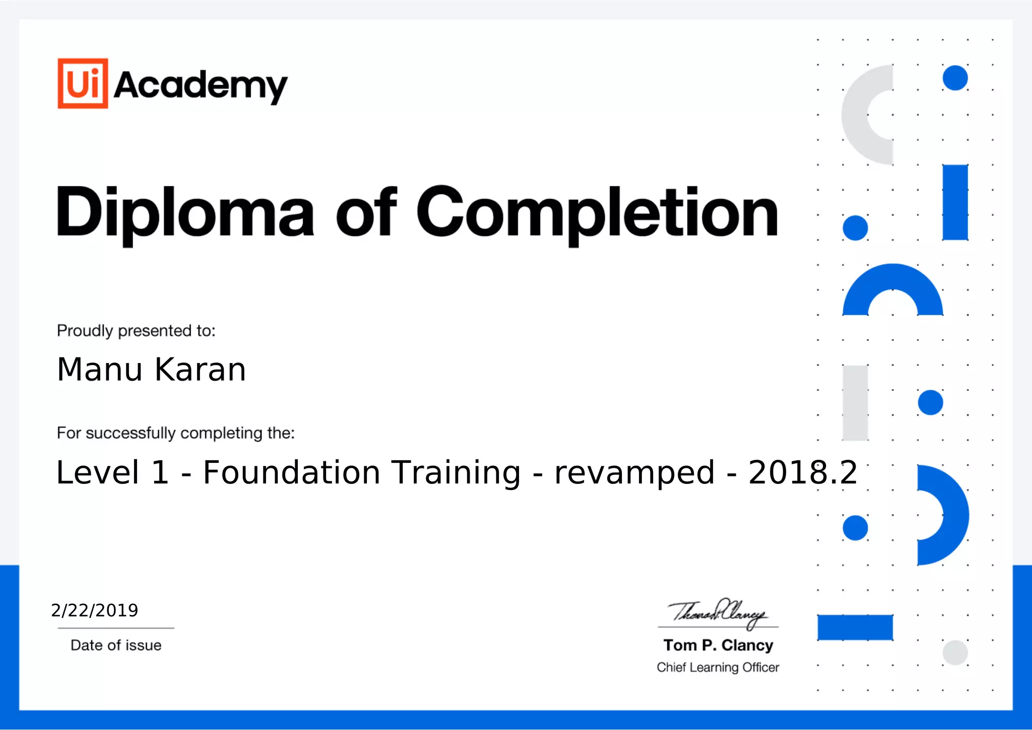 UiPath - Certifications and Diplomas - Manu Karan | PPT