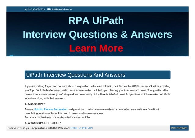 uipath-interview-questions.pdf it was productive | PPT