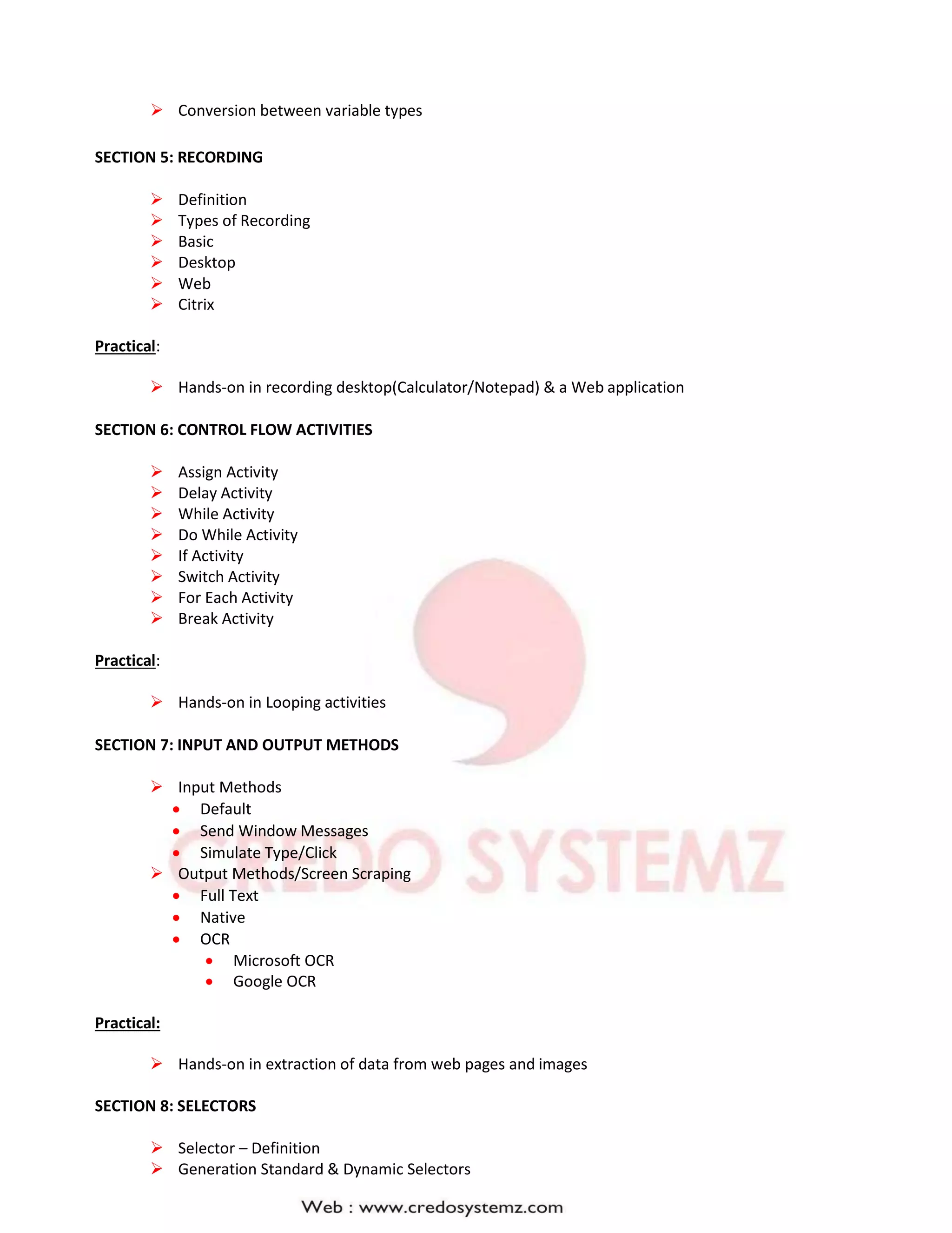 Ui path training-course-content | PDF