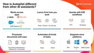 UiPath Agentic automation with Autopilot for everyone + new features ...