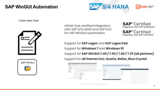 Automate SAP S/4 HANA business processes across all user interfaces | PPT