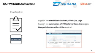 Automate SAP S/4 HANA business processes across all user interfaces | PPT