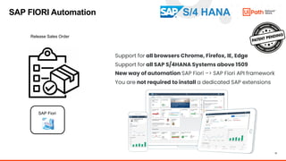 Automate SAP S/4 HANA business processes across all user interfaces | PPT