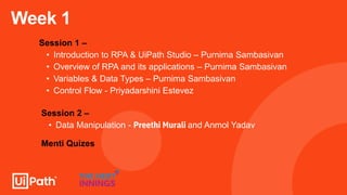 UiPath Automation Developer Associate Training Series 2025 - Session 1 ...