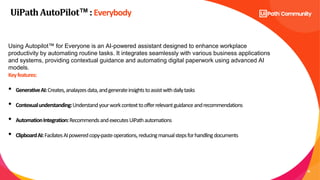 Exploring UiPath Autopilot™ and key takeaways from UiPath FORWARD | PDF