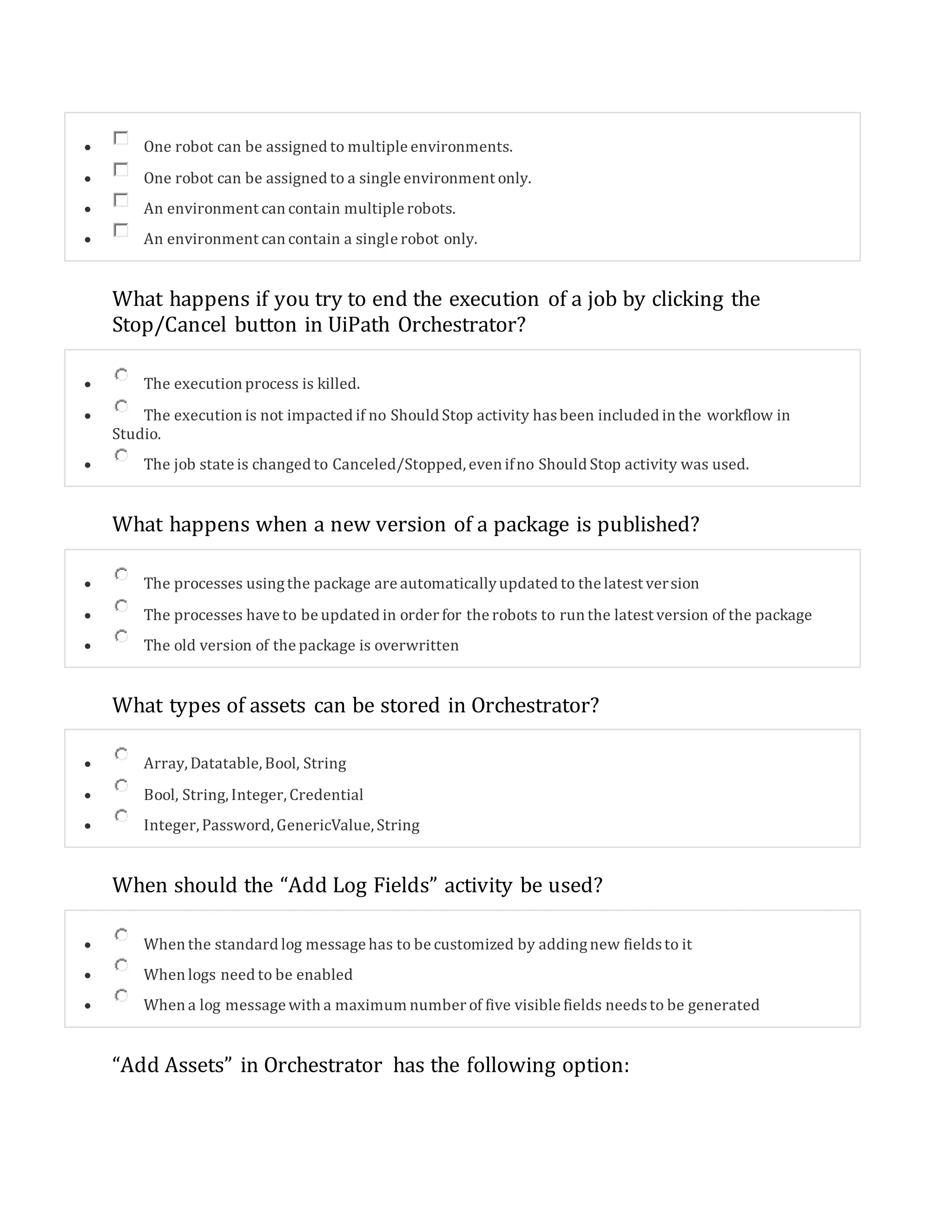 Ui path certificate question set 1 | DOCX