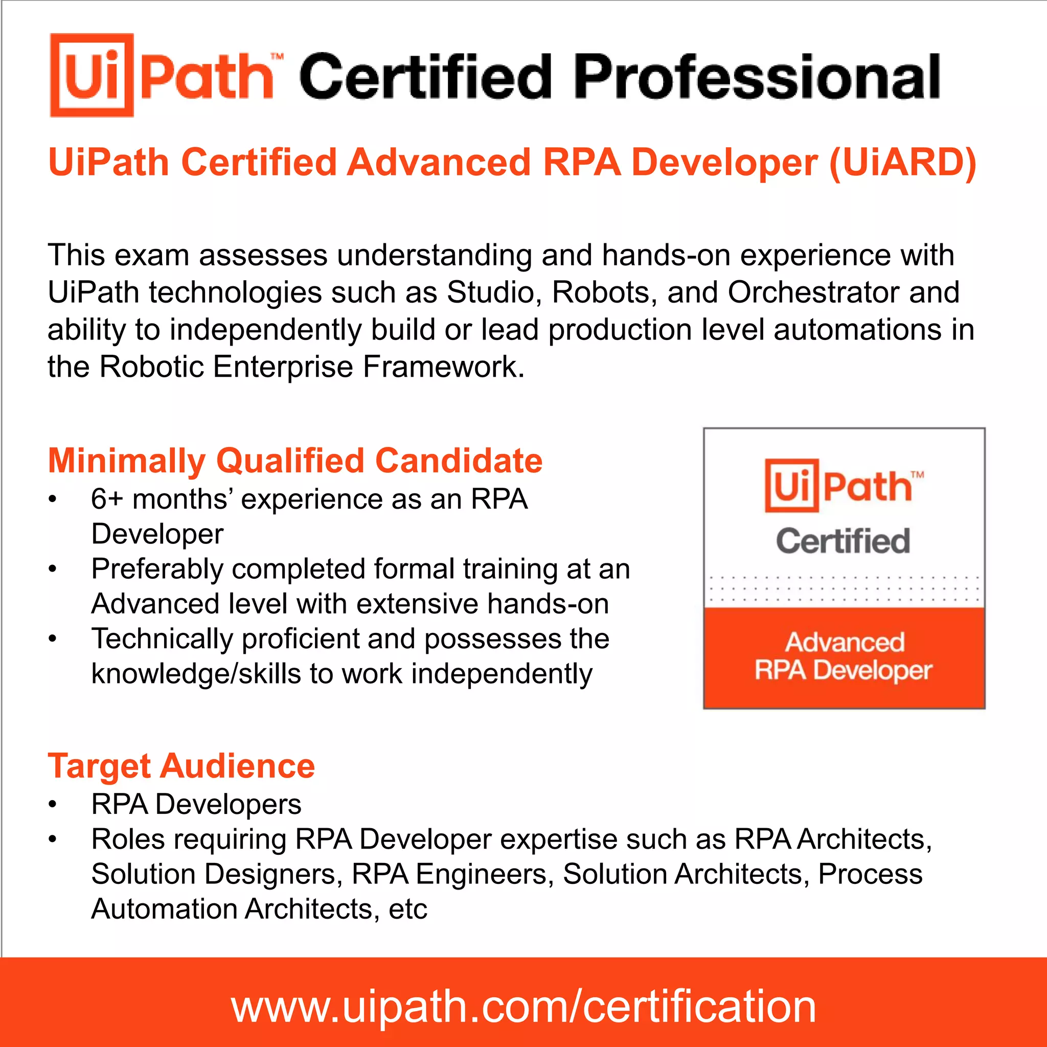 UiPath Certified Professional ( UCP ) Program | PDF | Robotics ...