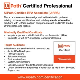 UiPath Certified Professional ( UCP ) Program | PDF | Robotics ...