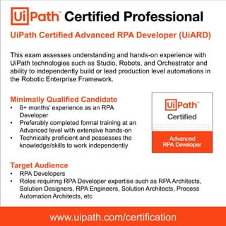 UiPath Certified Professional ( UCP ) Program | PDF | Robotics ...
