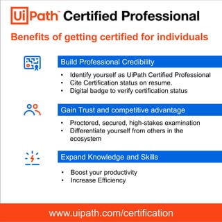 UiPath Certified Professional ( UCP ) Program | PDF | Robotics ...