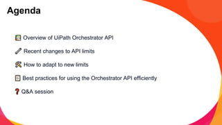 Exploring UiPath Orchestrator API: updates and limits in 2024 🚀 | PDF