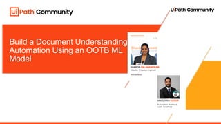 Working Session — Build a Document Understanding Automation Using an ...