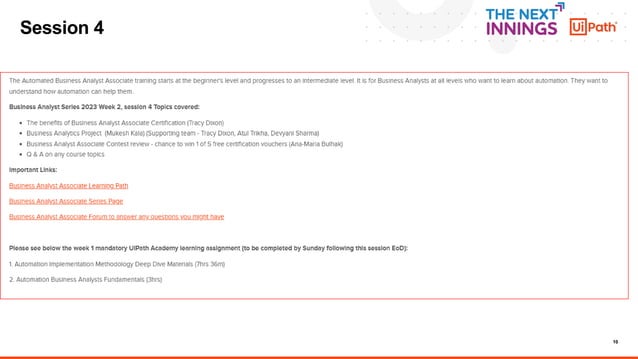 UiPath Business Analyst Associate Series 2024 - Awareness Session | PPT