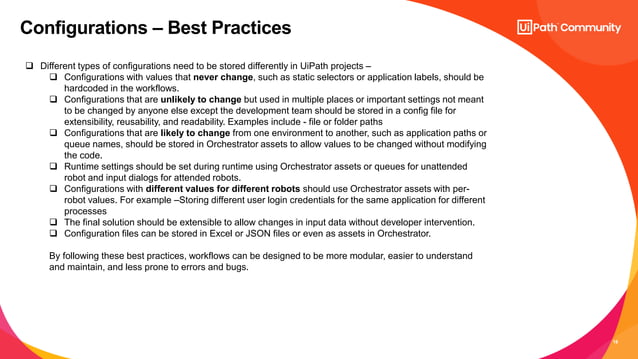 UiPath Development Best Practices.pptx | Programming Languages | Computing