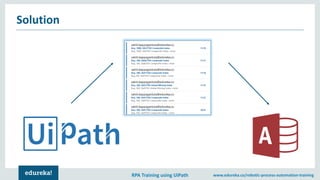UiPath Email Automation | UiPath Tutorial | RPA Training Using UiPath | Edureka | PDF