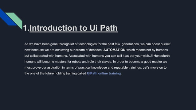 Ui path online training ppt | PPT