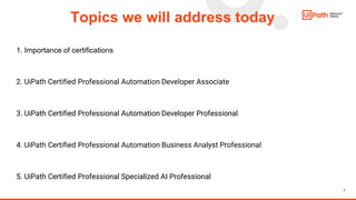 Navigating the Future: UiPath’s Latest Certifications Unveiled | PDF