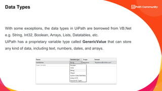 UiPath Studio Session 2 - The Fundamentals of UiPath Studio - Final ...