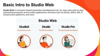 UiPath Studio Web | PDF