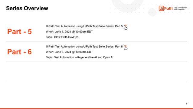 UiPath Test Automation using UiPath Test Suite series, part 2 | PPT