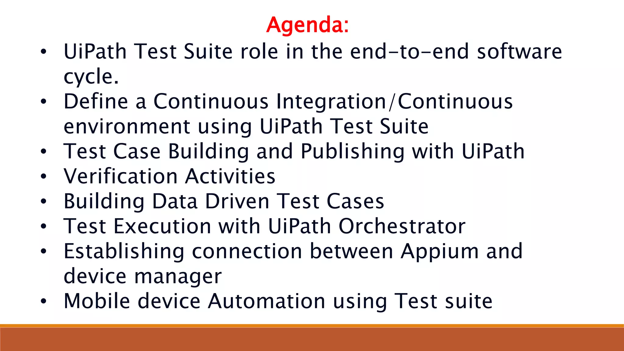 Uipath Test Suite Pptx Computer Software And Applications Computing