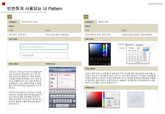 자주 사용되는 Ui 패턴컴포넌트 과 Ui 레이아웃 Ppt