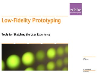 User Interface Prototyping - Low- and High-Fidelity Prototyping Today | PDF