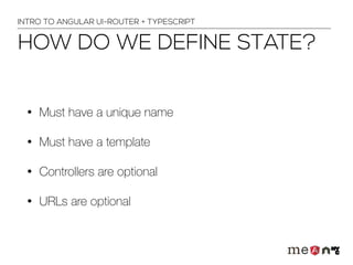Intro to UI-Router/TypeScript | PPT