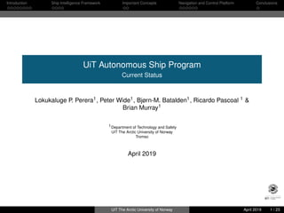 UiT Autonomous Ship Program | PDF
