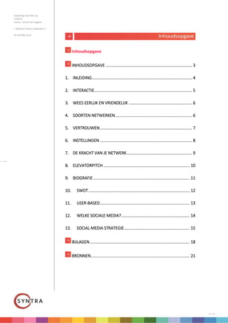 online netwerken | PDF