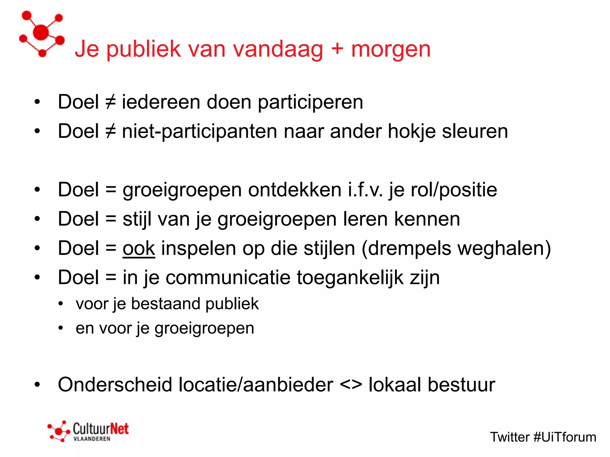 UiTforum 2011 - toolkit leefstijlprofielen - een kennismaking | PPTX