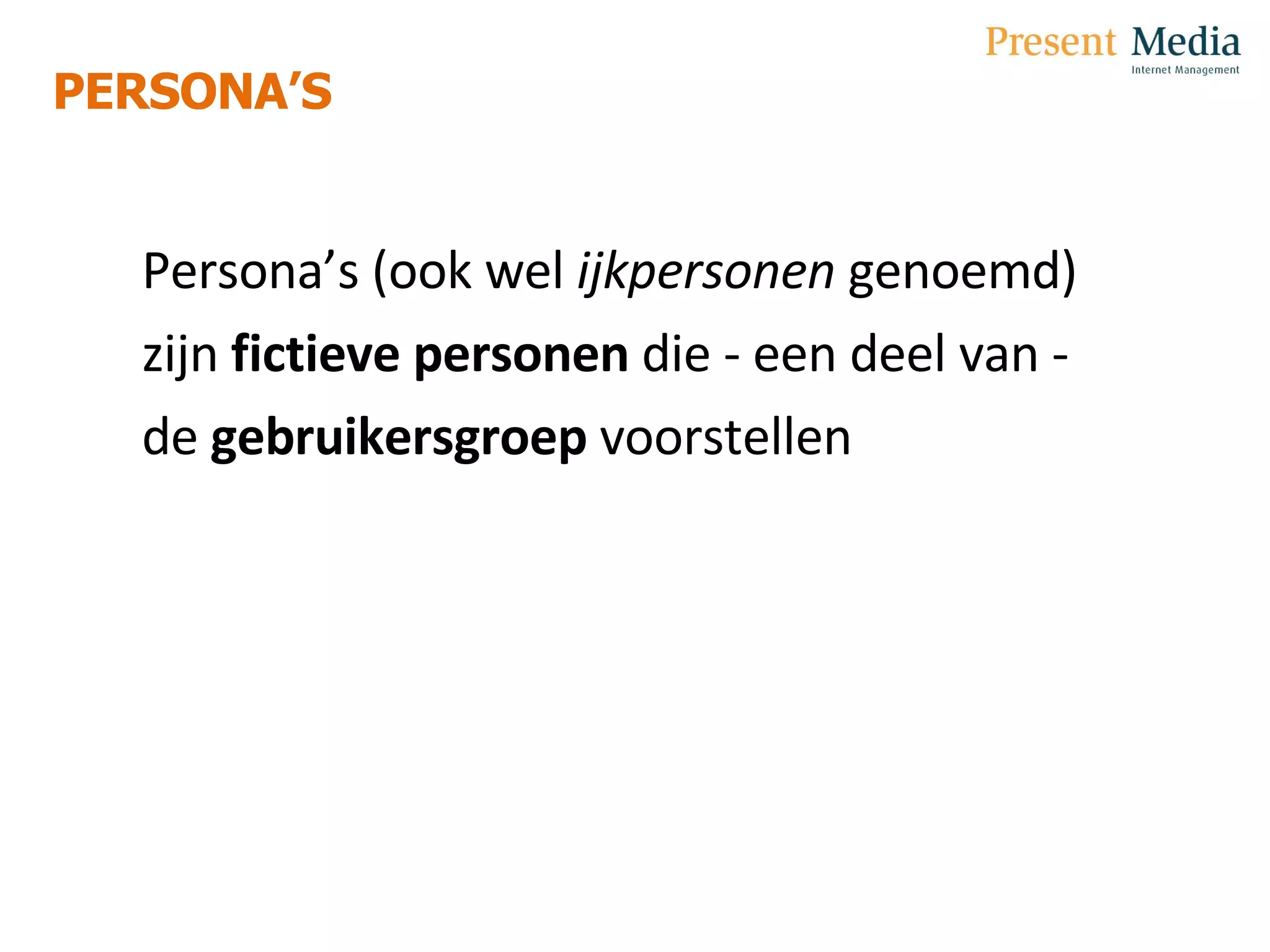 Uitleg van het persona model | PPT