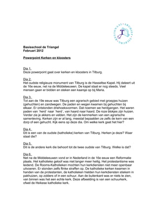 Uitleg ppt kerken en kloosters | PDF