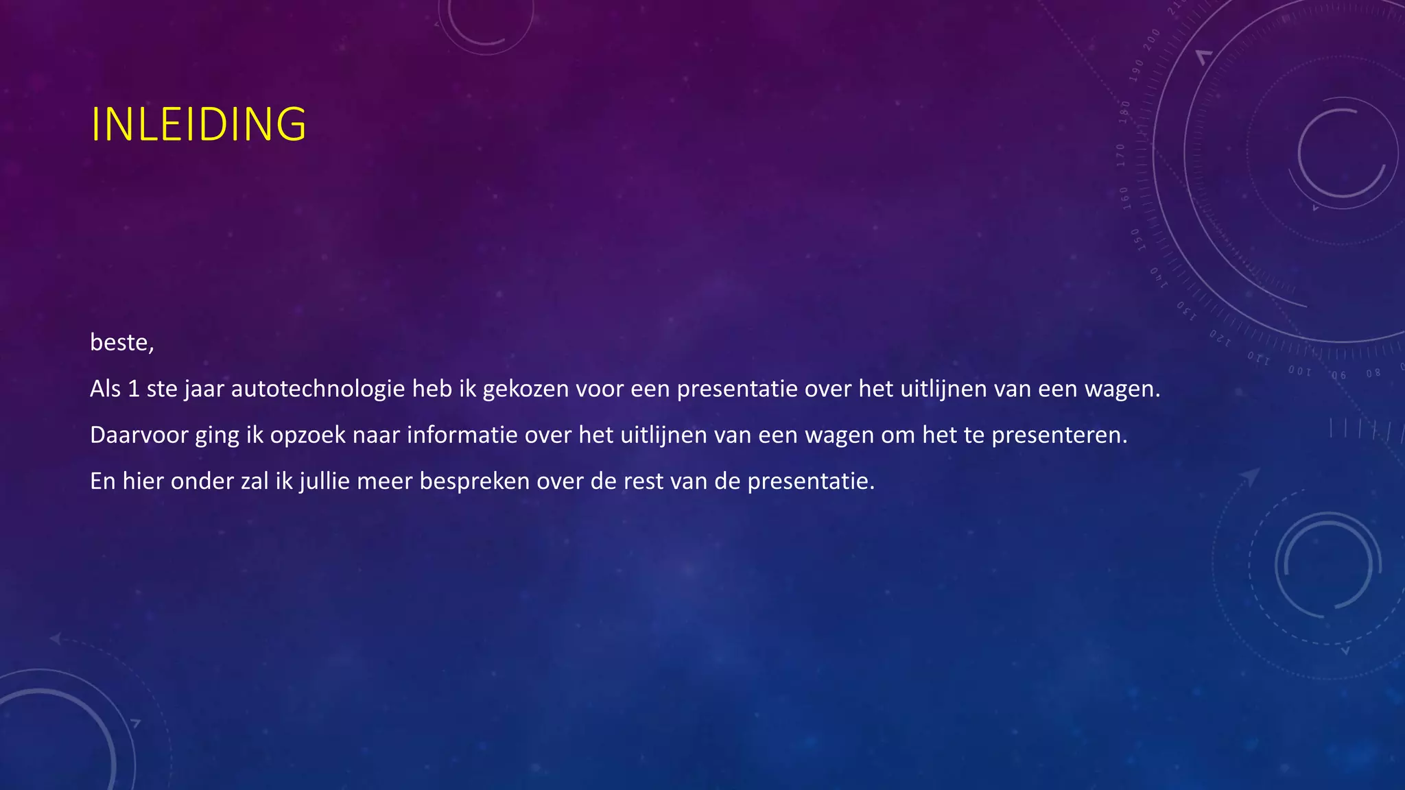 Uitlijnsysteem van de wagen | PPTX