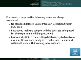 Challenges in High Accuracy of Malware Detection | PPT