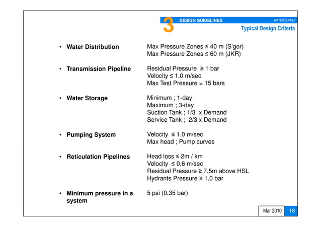 Water Supply - Design Approach And Methodologies | PDF