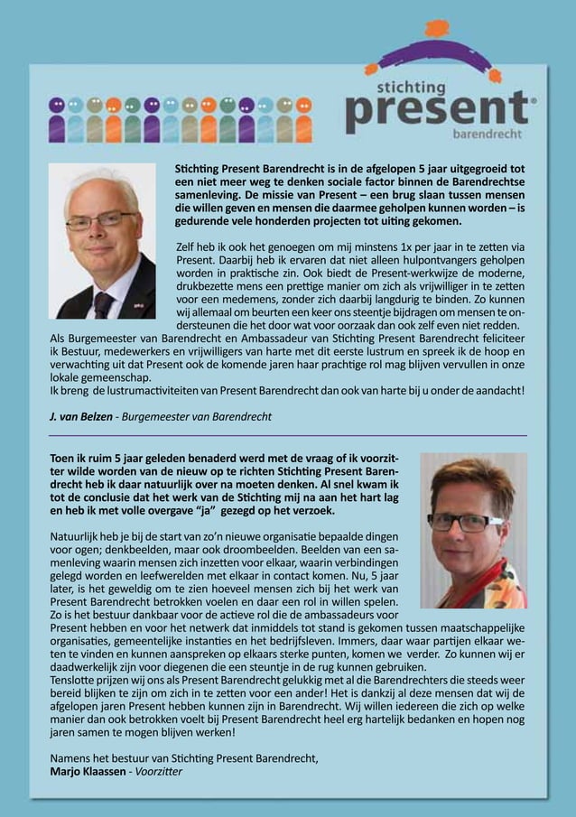 Uitnodiging benefiet avond stichting present barendrecht - 20 september ...