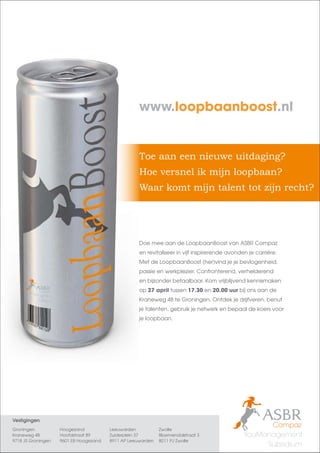 Uitnodiging De Loopbaan Boost | PDF | Career Planning | Careers