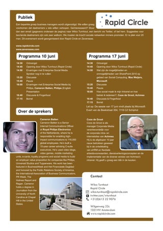 Uitnodiging Enteprise Social Media Roundtable Rapid Circle | PDF