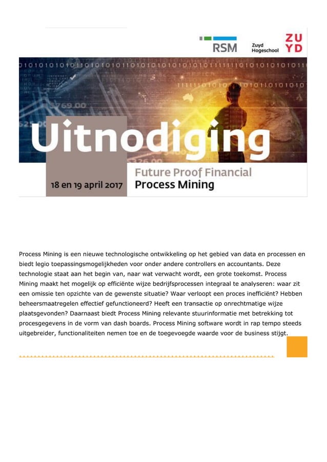 Uitnodiging martijn zoet process mining | PDF