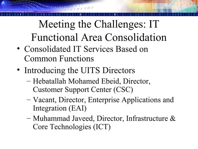 UITS Overview Presentation (2004) | PPT