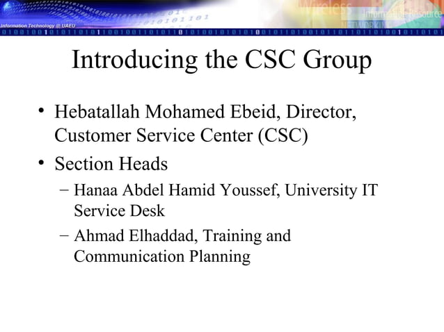 UITS Overview Presentation (2004) | PPT