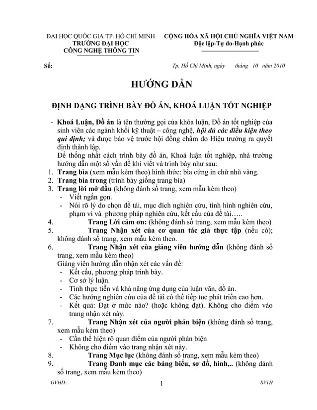 Mẫu khóa luận tốt nghiệp UIT | DOC