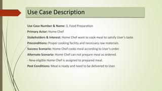 Home-made-food-delivery-system(System Analysis & Design) | PPTX