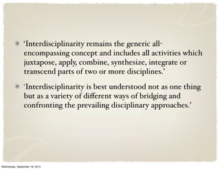 “Biophysics and Interdisciplinarity in a Transnational Context,” | PPT